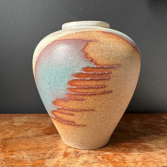Art Pottery | Accents | Vintage Studio Art Pottery Vase Drip Glazed ...